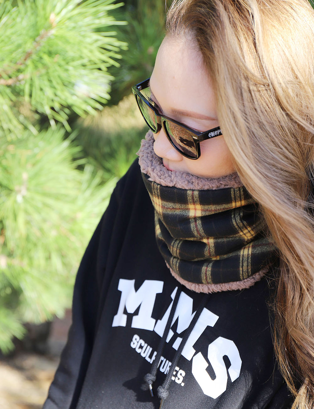 goodsショッピングサイト/商品詳細 [廃番] ROBIN NECK WARMER /タータンチェック(YELLOW)&ブラウンファー[販売終了]