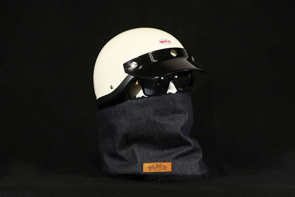 goodsショッピングサイト/商品詳細 ROBIN NECK WARMER /インディゴデニムBL&ブラックファー