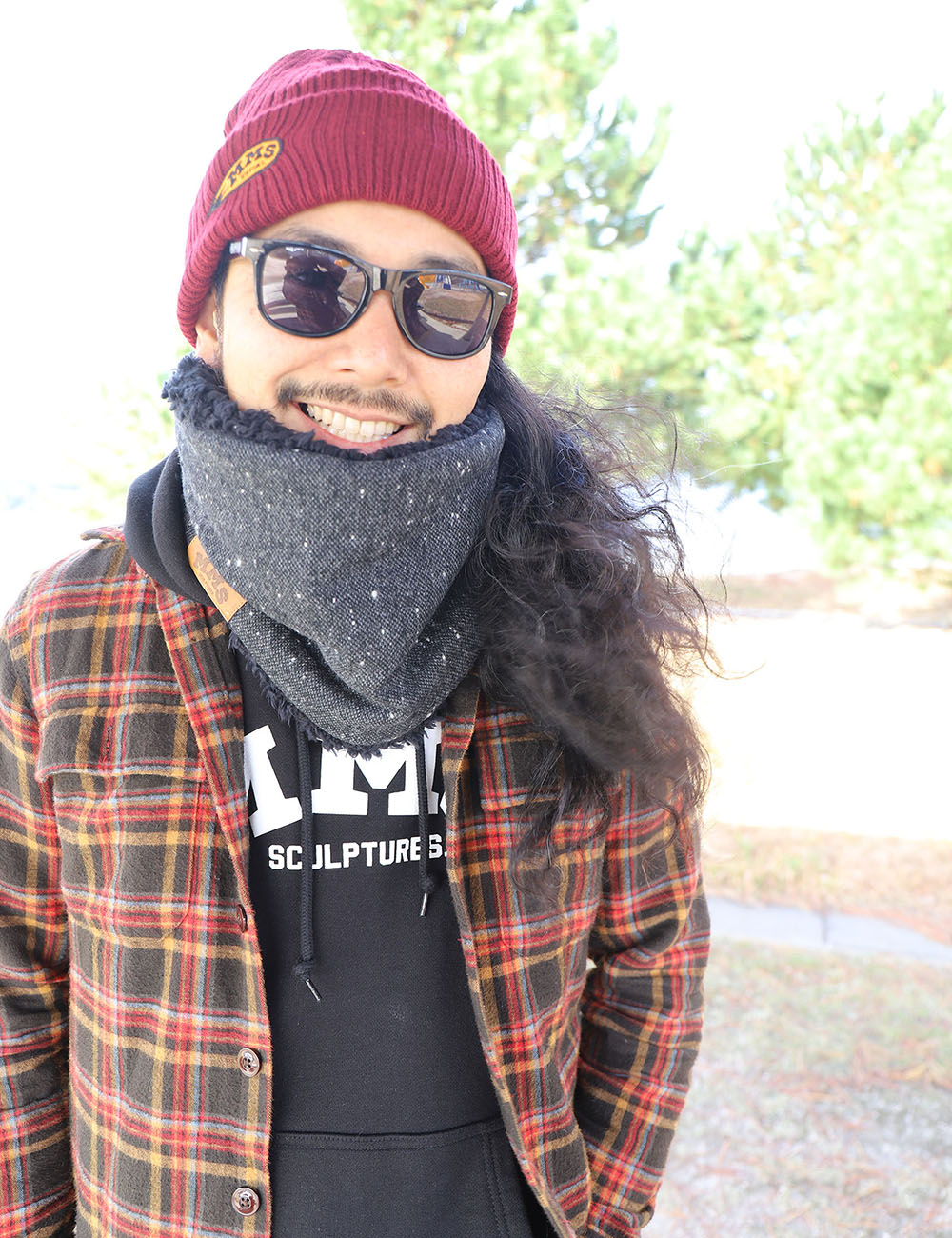 goodsショッピングサイト/商品詳細 ROBIN NECK WARMER /ネップツイード&ブラックファー [M&Ms]